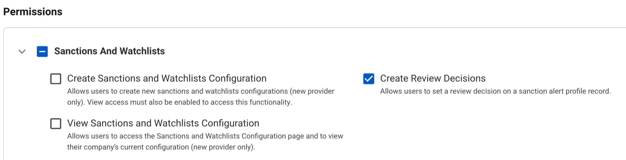 Sanctions and Watchlists Review Screening Report User Interface (UI)