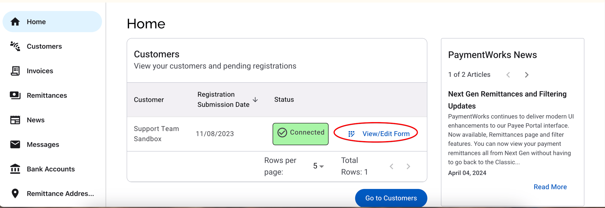 Updating Customer-Specific Information