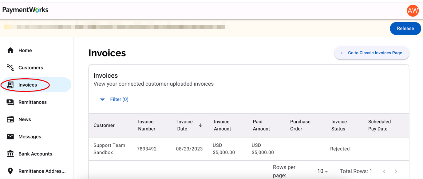 Viewing, Tracking, and Inquiring About Invoices in PaymentWorks