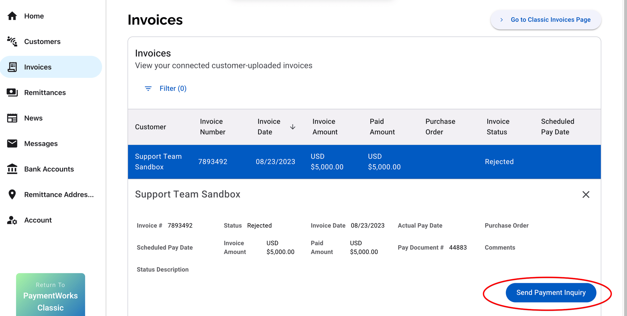Viewing, Tracking, and Inquiring About Invoices in PaymentWorks