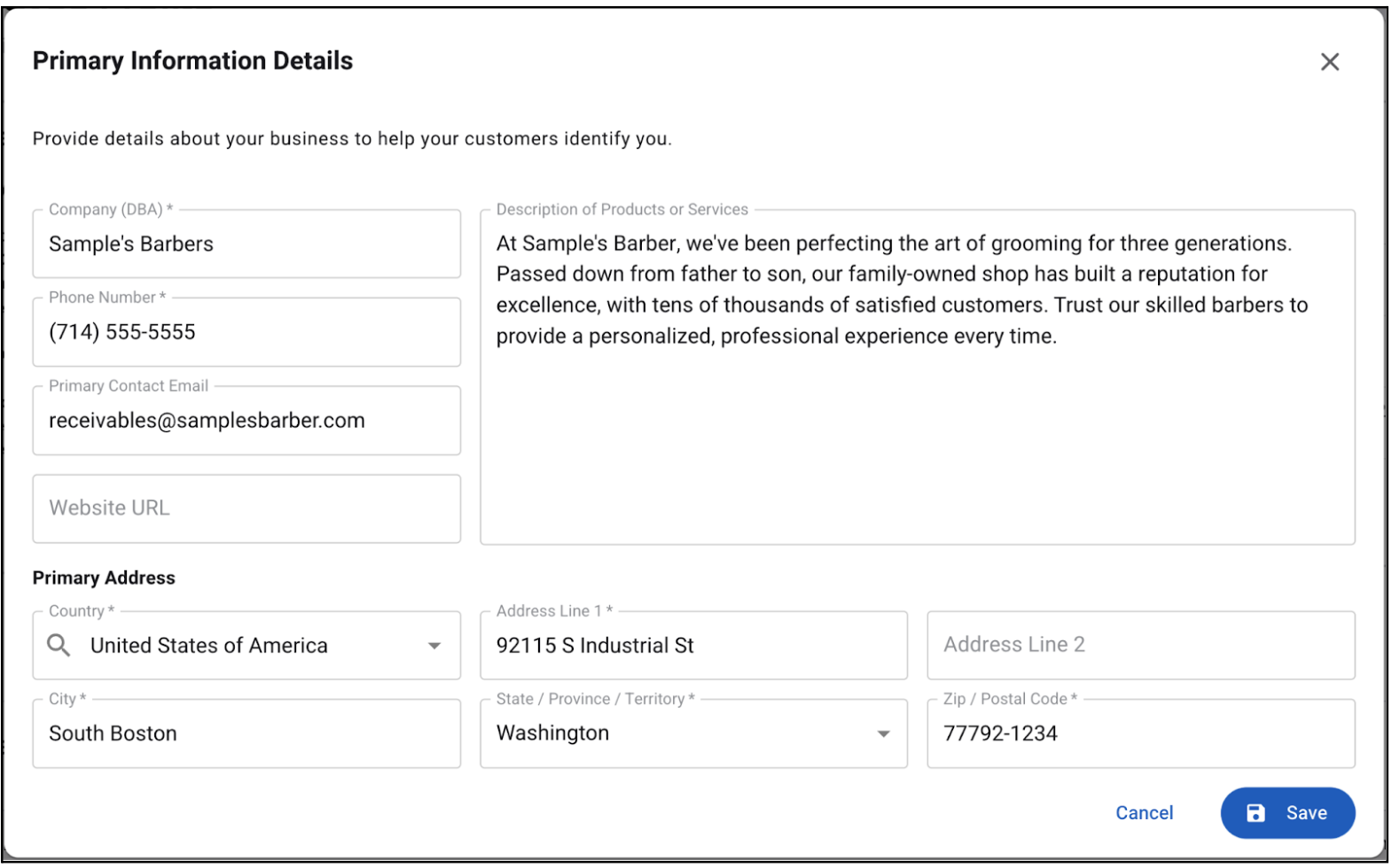 Updating Payee Profile Information