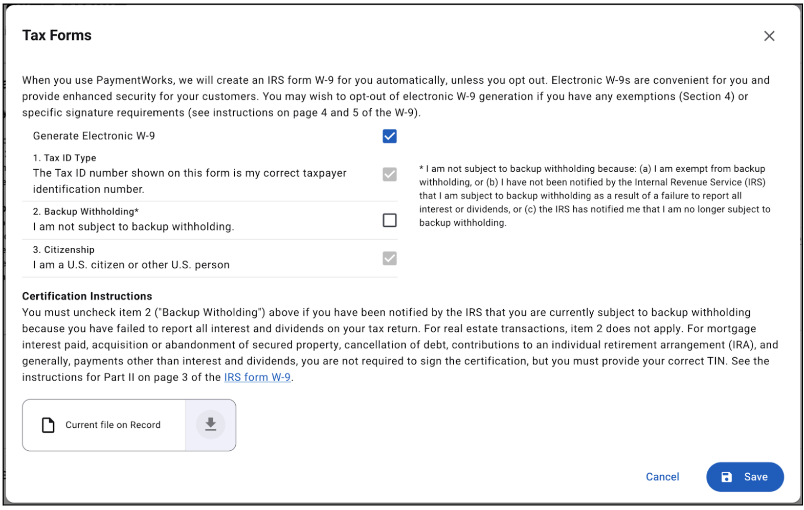 Updating Payee Profile Information