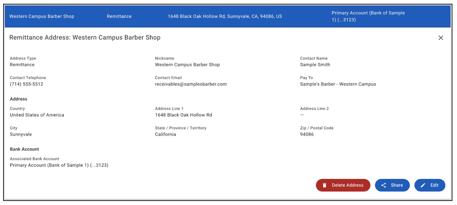 How to Update or Share Remittance and Corporate Addresses