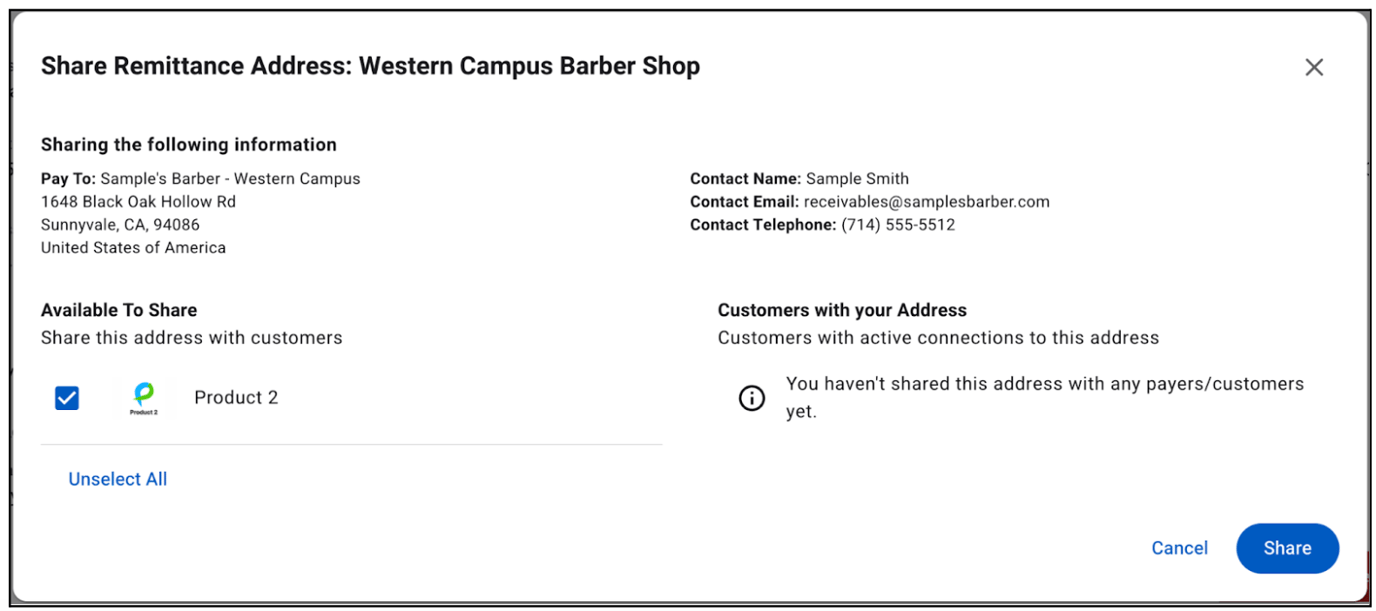 How to Update or Share Remittance and Corporate Addresses