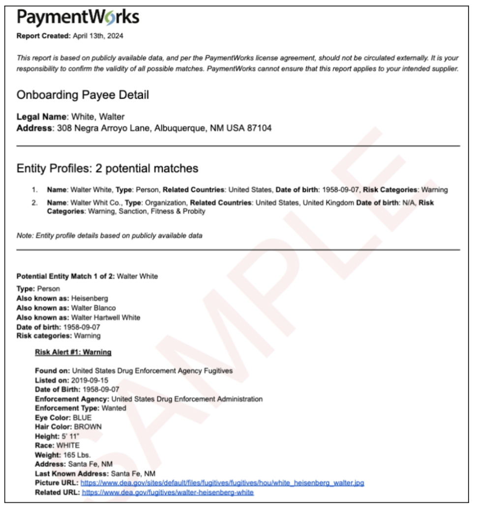 How to Read a Sanction Alert Report