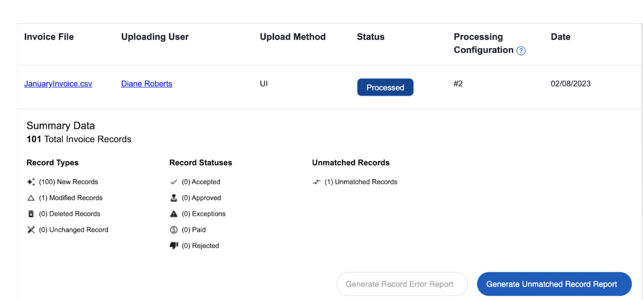 How to Upload an Invoice File in the Invoices Tab